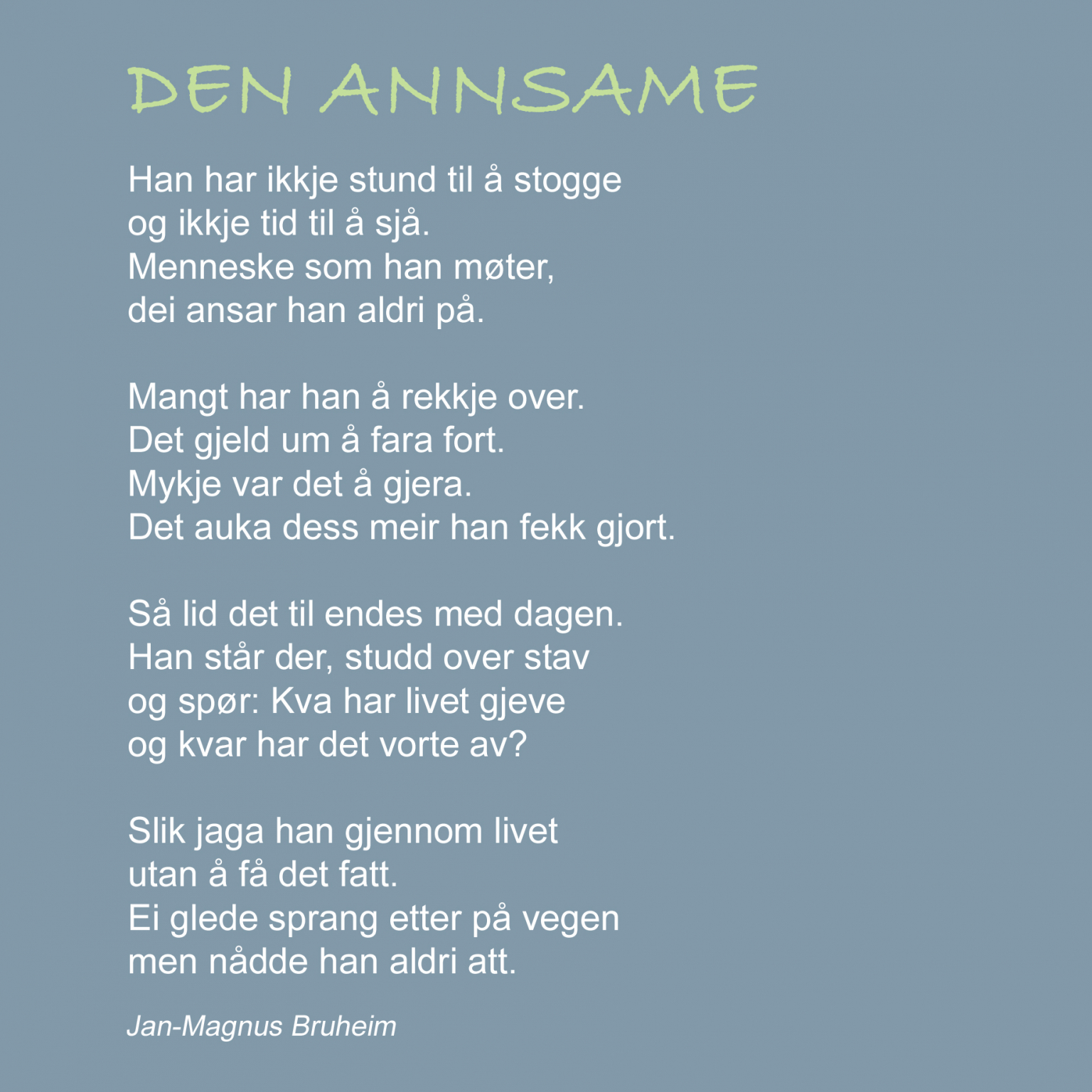 Fine dikt til deg - Jan-Magnus Bruheim